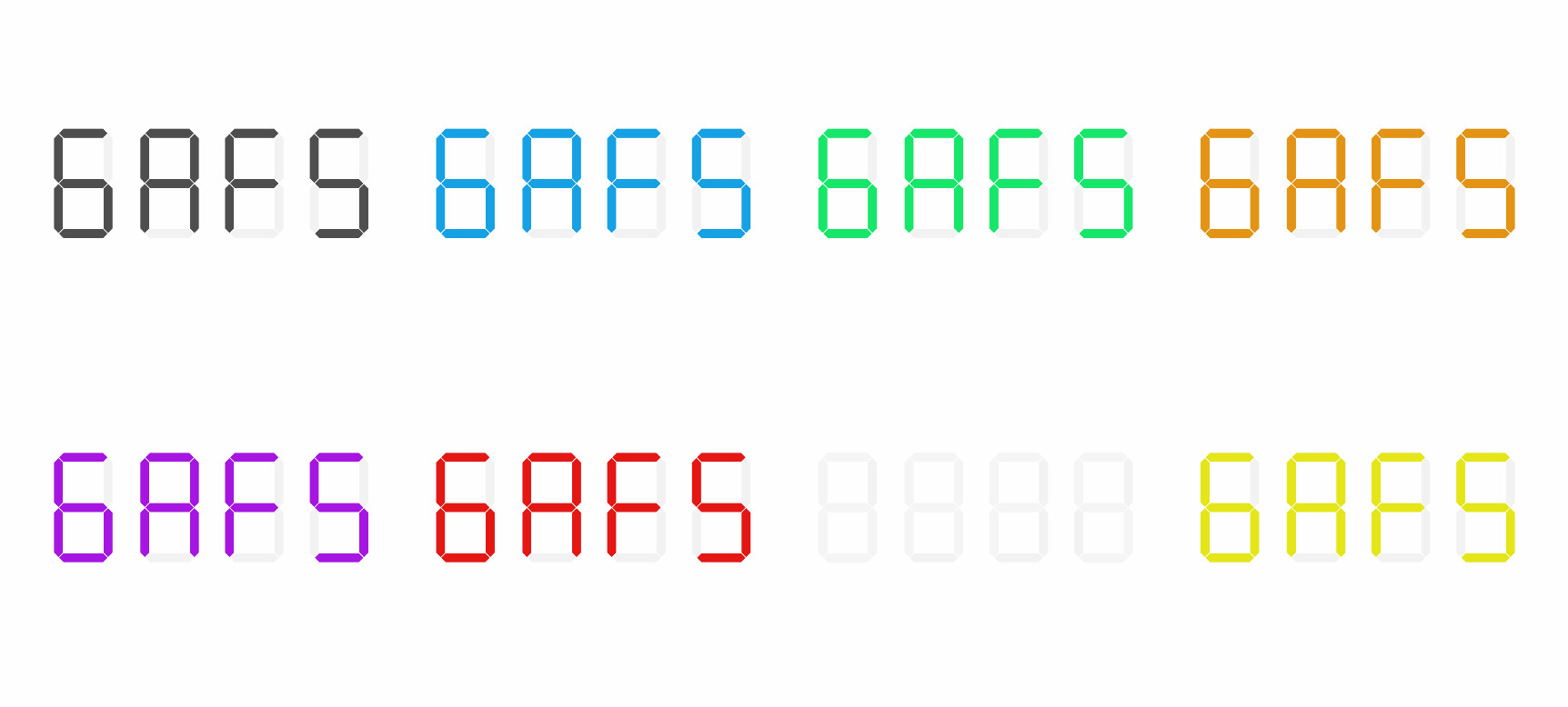 Display - 7 Segment Display 01: Hexadecimal | Pro-face by Schneider ...