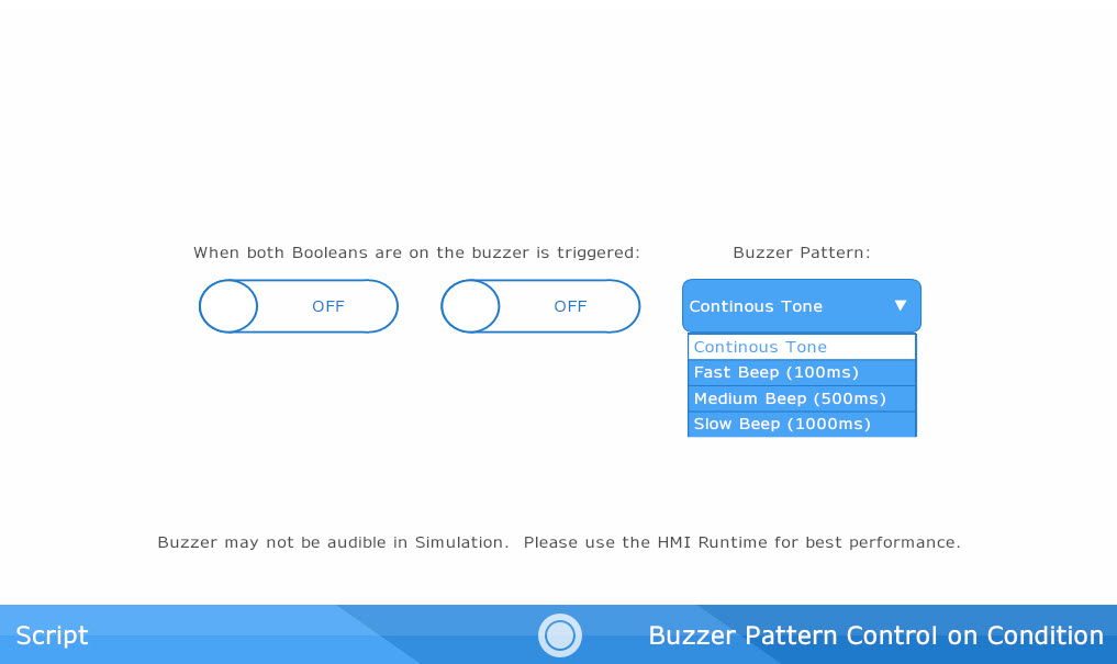 Buzzer - Pattern Control on Condition | Pro-face by Schneider Electric