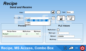 配方 - MS Access, 组合框 | Pro-face中文官网 | 全球人机界面专家
