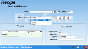 配方 - MS Access, 组合框 | Pro-face中文官网 | 全球人机界面专家