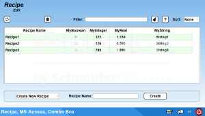 配方 - MS Access, 组合框 | Pro-face中文官网 | 全球人机界面专家