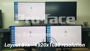Layout - 812 Multi-Monitor 3 Displays | Pro-face by Schneider Electric